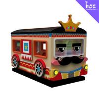 China Customizable Indoor Soft Play Bus for Kids with LED Lights for sale