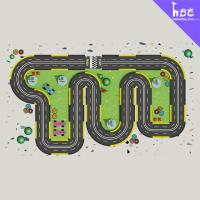 China Multi-Color Plastic Racing Track Set for Hot Wheels Cars for sale