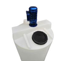 China Plastic Acid Alkaline Resistant Chemical Mixing Tank With Agitator 0.75kw 200L for sale