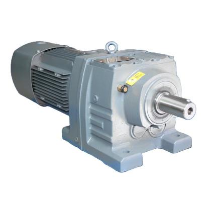 China Coaxial inline Helical Bevel Gear Reducer 2hp Electric Motor For Conveyor Belt for sale