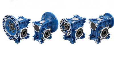 China NMRV075 Double Worm Gear Reducer 50:1 Ratio For 110mm BLDC Motor for sale