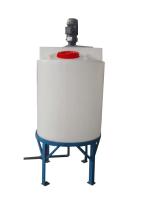 China 1500L Cone Bottom Plastic Water tank Mixing tank with an Agitator for sale