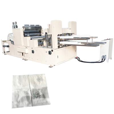 China Good speed four decks napkin tissue serviette paper folding machine with 2 colors printing for sale