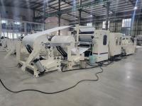 China Nice Design Dot To Dot Lamination Embossing Kitchen Towel Paper Rewinding Machine for sale