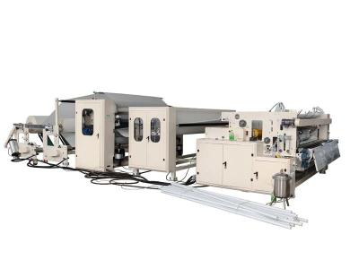 China Automatic Toilet Tissue Paper Rewinding Machine With Glue Lamination for sale