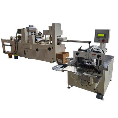 China 2 Colors Printing Napkin Tissue Paper Making Machine Packing Production Line For Start Business for sale