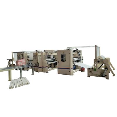 China Automatic transfer V fold glue lamination hand towel and facial tissue paper making machine price for sale