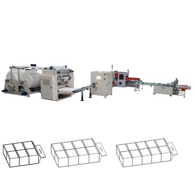 China Cheap price 10 bags bundle drawing facial tissue V fold paper machine production line for sale