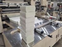 China Dot To Dot Embossing Glue Lamination N Fold Hand Towel Paper Making Machine Production Line for sale