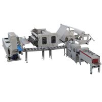 China Automatic Heat Shrinking Large Roll Maxi Paper Towel Rewinding Cutting Packing Machine Production Line for sale