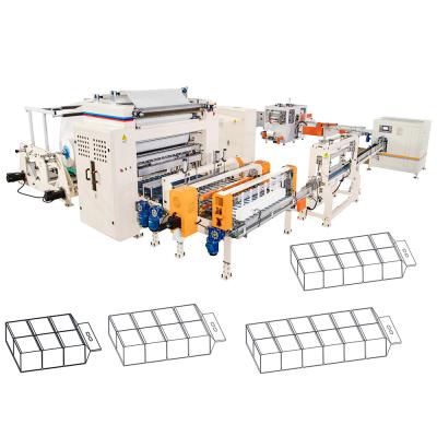 China 1/2 Fold Soft Bag Pack Facial Tissue Paper Machine Production Line High Speed Automatic Transfer Packaging System for sale