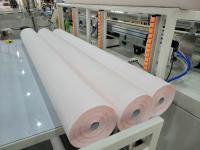 China Fully Automatic Large Roll Fluffy Kitchen Towel Paper Maxi Roll Making Machine Production Line With Heat Shrink Wrapping Machine for sale