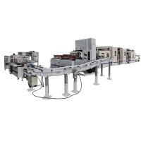 China Fully Automatic Large Roll Fluffy Kitchen Towel Paper Maxi Roll Making Machine Production Line With Heat Shrink Wrapping Machine for sale