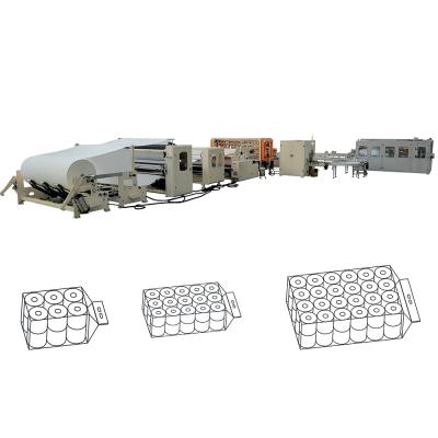 China Fully Automatic 48 Rolls Bundle Packing Small Toilet Paper Kitchen Towel Roll Machine Production Line For South American Tissue Paper Businesses for sale