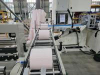 China Big Diameter Toilet Tissue Paper Roll / Kitchen Towel / Maxi Paper Towel Band Saw Cutting Machine for sale