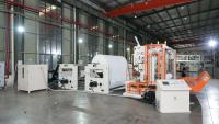 China Full Automatic Jumbo Paper Roll Slitter 300m/min 380V for sale