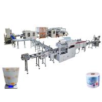 China Fully automatic 1350mm 2 colors printing maxi paper lamination kitchen towel roll making machine production line for sale