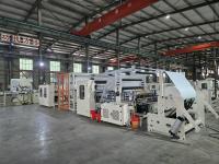 China Fully automatic 1350mm 2 colors printing maxi paper lamination kitchen towel roll making machine production line for sale