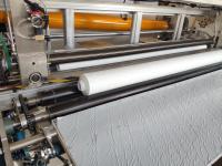 China Automatic Toilet Paper Rewinding Machine 2800mm Width 4 Anvil Blades PLC Control for sale