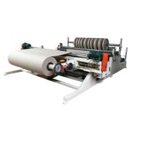 China Semi Automatic Paper Slitting Rewinding Machine 600gsm 140m/min Kraft Coated Corrugated Board for sale