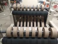 China Semi Automatic Paper Slitting Rewinding Machine 600gsm 140m/min Kraft Coated Corrugated Board for sale