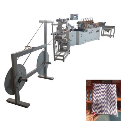 China Automatic Paper Straw Making Machine 1.5KW with Multi Cutters Circular Blade for 3 Ply Paper for sale