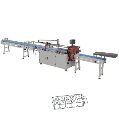 China Semi-Automatic Toilet Paper Packing Machine 0.6Mpa 4kW 220V 50Hz Precast Bags for sale