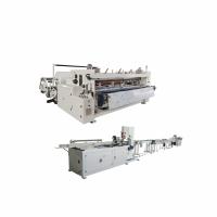China Automatic Toilet Paper Rewinding Machine 2800mm Width 4 Anvil Blades Production Line for sale