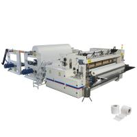 China Automatic Toilet Paper Rewinding Machine 2800mm Width 4 Anvil Blades Production Line for sale