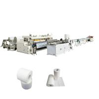 China Automatic Toilet Paper Rewinding Machine 2800mm Width 4 Anvil Blades Production Line for sale