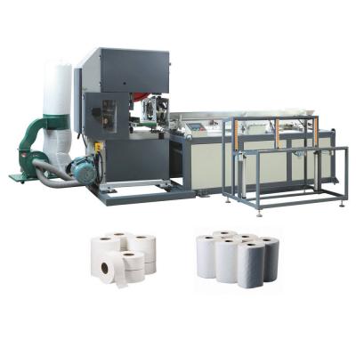 China Automatic Paper Roll Band Saw Cutting Machine 15KW 380V 3 Phase 2mm Tolerance for sale