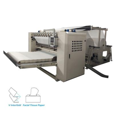 China Interfolding Tissue Paper Machinery 3 HP Air Compressor 900 Sheets Line/Min Rewind Machine for sale