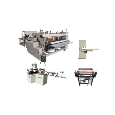 China Wooden Pallet PLC Small Scale Tissue Paper Making Machine Coreless for sale