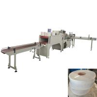 China Full Automatic Maxi Roll Toilet Paper Production Line 200m/min Border Embossing Shrink Packing for sale