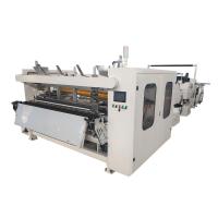 China Edge Embossing PLC Fully Automatic Toilet Paper Making Machine Rewinding for sale