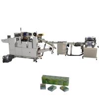 China Automatic Handkerchief Making Machine 210mm Width Color Print Unit 76mm Core 70-75 Bags/min for sale