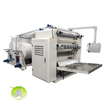China Automatic Box Drawing V Fold Facial Tissue Paper Making Machine 900 Sheets per Min for sale