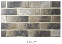 China 3D51-2 Clay Thin Veneer Brick Low Water Absorption For Interior /Outdoor Brick Veneer for sale