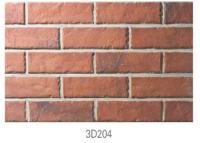 China 3D204 Light Weight 3D Thin Veneer Brick For Exterior / Interior Wall Decoration for sale