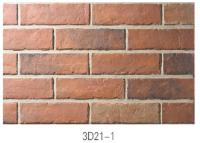 China 3D21-1 Durable Heat Resistant Artificial Wall Thin Veneer Brick Tiles For Outdoor 12mm Thickness for sale