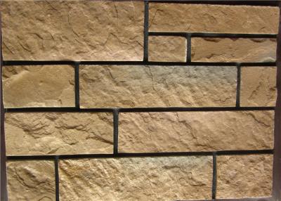 China Rectangle Exterior Faux Stone , Rectangle Stone Siding Panels For Homes for sale