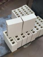 China Cream Yellow Five Holes Large Hollow Blocks , Hollow Clay Brick Compressive Strength for sale