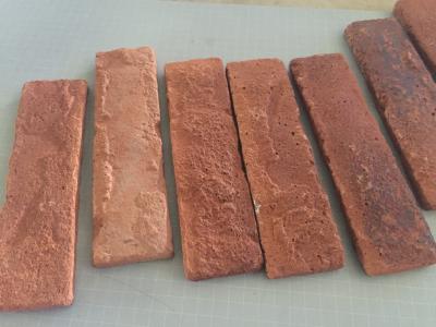 China 3D01 NEW Antique Thin Veneer Outdoor Brick Tiles 205 X 50 X 12mm For Exterior Wall for sale