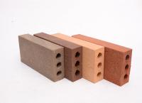 China High Strength Type Thin Brick Flooring For Outside Road Paving With Holes for sale