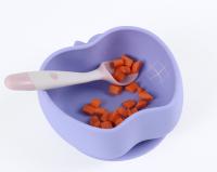 China Baby Silicone Suction Bowl BPA Free 4 Point Suction Toddler Plate Food Grade Silicone for sale