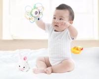 China Food Grade Silicone Baby Teether Toy 150x150mm BPA Free Infant Chew Rod for sale
