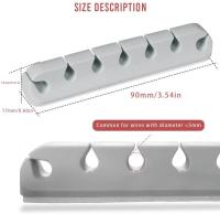 China Silicone Cable Organizer Holder 3-Slot Desk Cord Management USB Charger Clips for sale