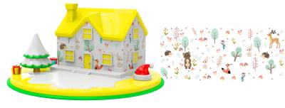 China Silicone Baby Puzzle House Building Blocks 6-Piece Stacking Toy for Hands-On Learning for sale