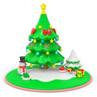 China Silicone Christmas Tree Building Blocks Baby Learning Toys FDA Certified Creative Mental Development 12-Piece Set for sale