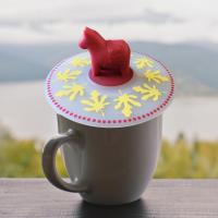 China Customizable Silicone Cup Lid 10cm Reusable Dustproof Coffee Cup Cover Food Grade Leak Proof for sale